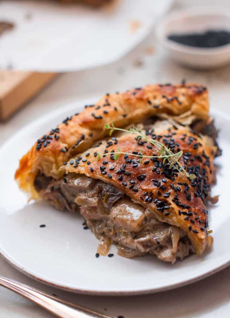 Creamy Mushroom Pie Recipe (Vegan, Easy) - Carlo Cao